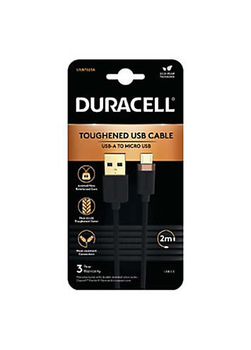 Duracell 2m USB-A to Micro USB Cable | Freemans