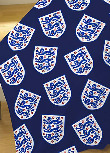 England FA Official Multi Crest Fleece Throw | Freemans