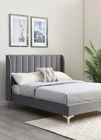 Evora Velvet Fabric Bedframe | Freemans