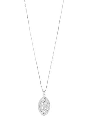Fiorelli Sterling Silver Navette Spinner Pendant Necklace | Freemans