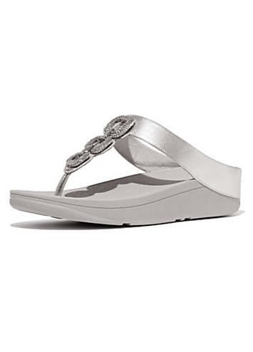 FitFlop Silver Fino Chain Sandals | Freemans