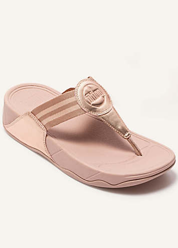 Fitflop Rose Gold Walkstar Webbing Toe-Post Sandals | Freemans