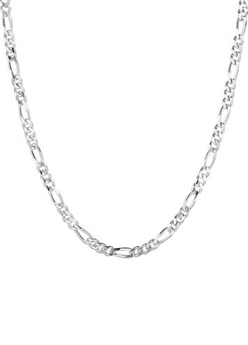 For You Collection Gent’s Sterling Silver 18+2ins Adjustable Figaro ...