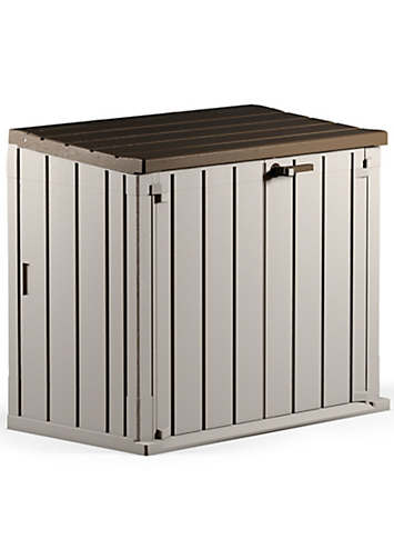 Forest Garden Large 842 Litre Capacity Grey & Brown Polypropylene ...