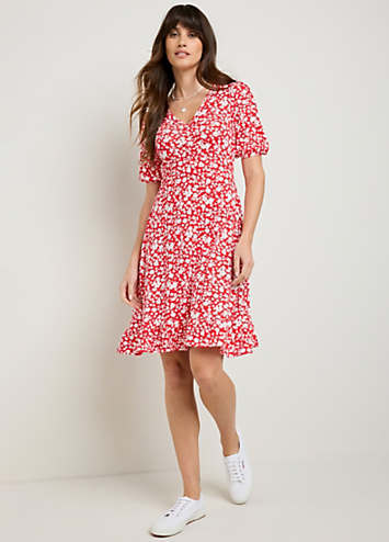 Freemans Floral Jersey Tea Dress | Freemans