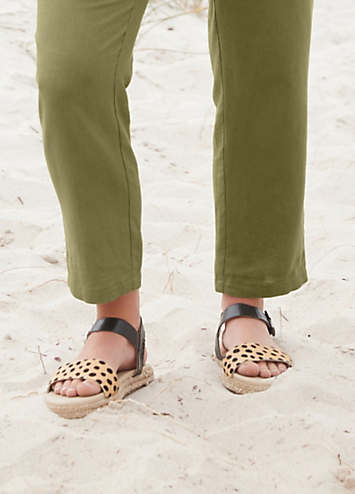 Freestyle Evie Ankle Strap Animal Flatform Sandals | Freemans