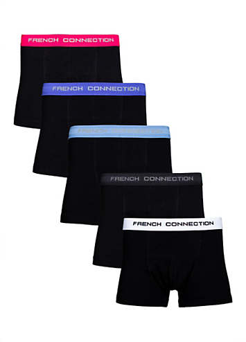 French Connection Pack of 5 Cotton Boxers | Freemans