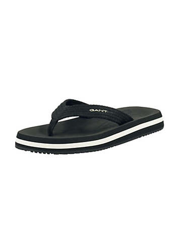 Gant Black Sunheaven Thong Sandals | Freemans