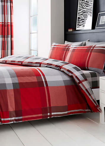 Gaveno Cavailia Waverly Check Duvet Cover Set - Red | Freemans