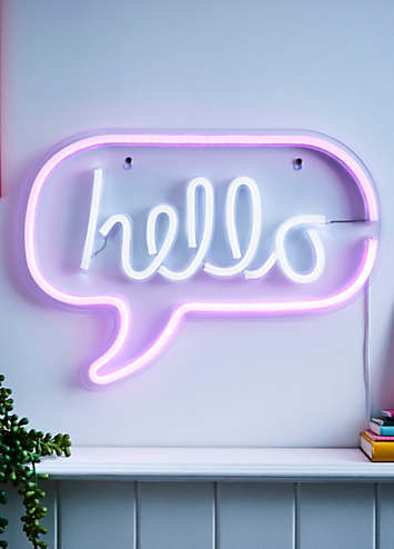 Glow Hello LED Neon Light | Freemans