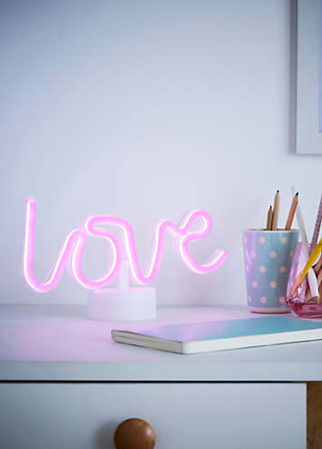 Glow Pink Love LED Neon Light | Freemans