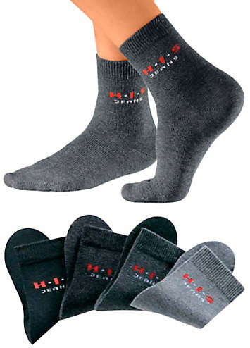 H.I.S Pack of 4 Logo Socks | Freemans