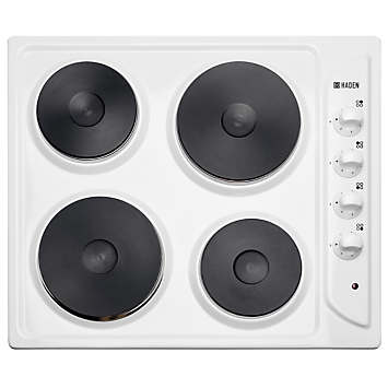 Haden 60cm Solid Plate Hob HSP60W - White | Freemans