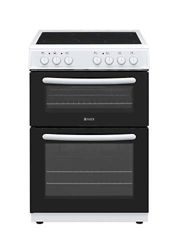Haden HE65DOMW 60cm Electric Double Oven Cooker with Ceramic Hotplate ...