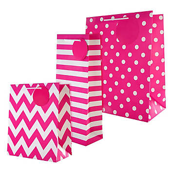 Hallmark Pink Patterned Set of 3 Gift Bags | Freemans
