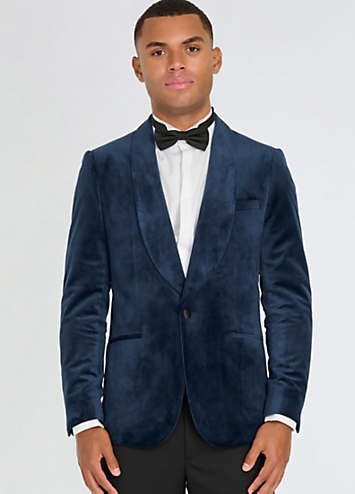 Harry Brown Leo Velvet Tuxedo Dinner Jacket with Shawl Lapel Detail in ...
