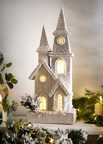 Heaven Sends LED White Wooden House | Freemans