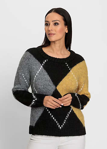 Heine Diamond Pattern Jumper | Freemans