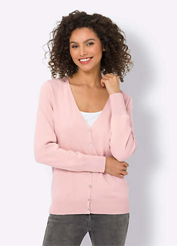 Heine Fine Knit V-Neck Cardigan | Freemans