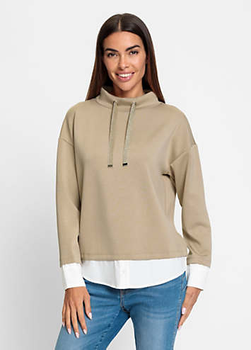 Heine High Collar 2-In-1 Sweatshirt | Freemans