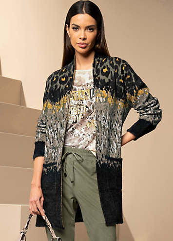 Heine Longline Jacquard Knit Cardigan | Freemans