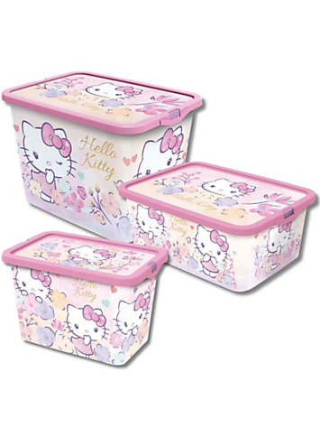 Hello Kitty Set Of 3 Hello Kitty Storage Boxes | Freemans