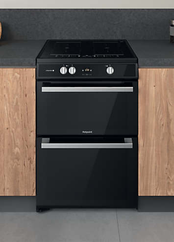 Hotpoint HDT67I9HM2C/UK Induction Double Cooker - Black | Freemans