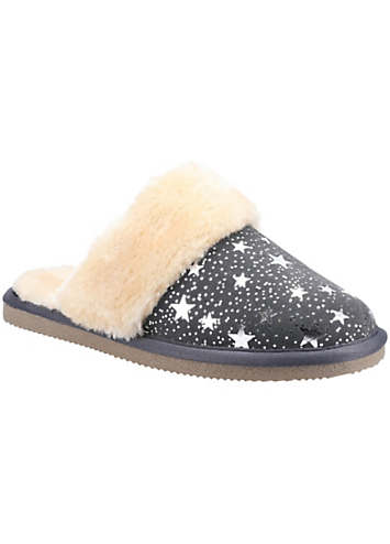 Hush Puppies Grey Arianna Star Slippers | Freemans