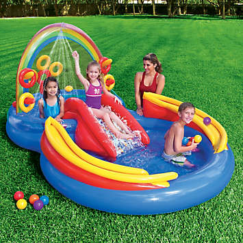 Intex Inflatable Rainbow Ring Play Centre Paddling Pool | Freemans