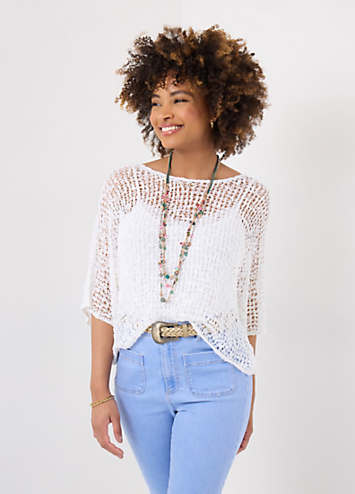 Joe Browns Lightweight Stretchy Popcorn Knit Jumper Cover Up | Freemans
