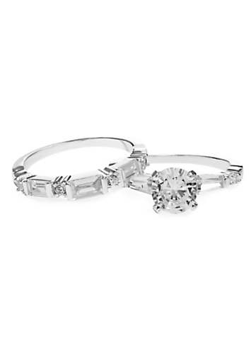 Jon Richard Silver Plated Engagement Ring Set | Freemans