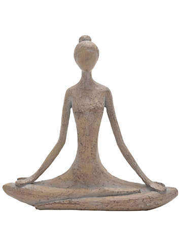 Juliana Yoga Abstract Brown Lotus Pose Yoga Figurine | Freemans