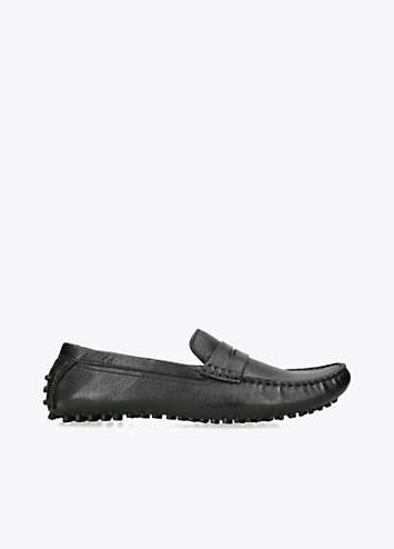 KG Kurt Geiger Rocky Black Leather Slip On Shoe | Freemans