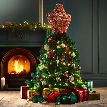Kaleidoscope 4ft 7in Green & Red Mannequin Tree | Freemans