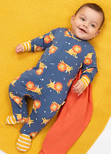 Kite Kids Lion & Mouse Organic Cotton Sleepsuit | Freemans