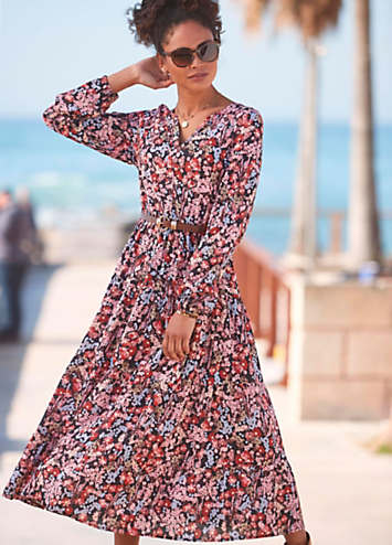 LASCANA Floral Print Maxi Dress | Freemans
