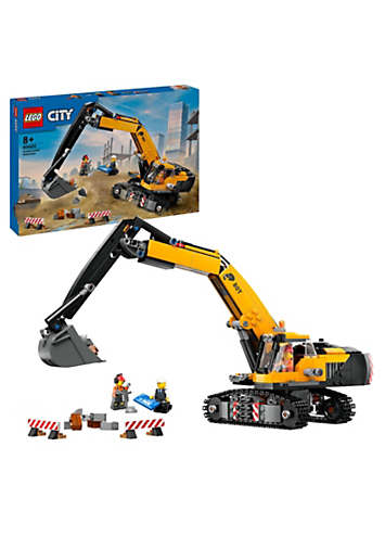 LEGO City Yellow Construction Excavator Digger Toy Set | Freemans