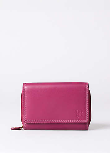 Lakeland Leather Small Cranberry Leather Purse | Freemans