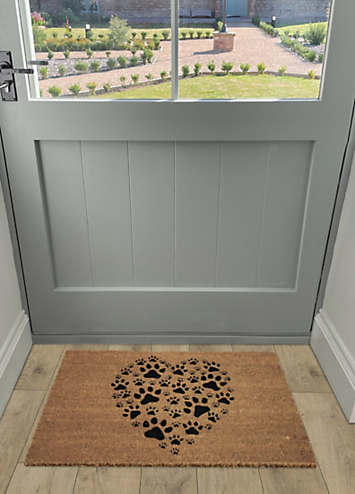 Likewise Rugs & Matting Paw Print Coir 70 x 40cm Doormat | Freemans
