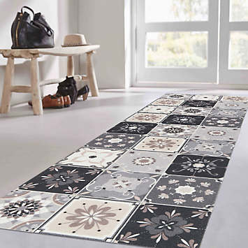 Likewise Rugs & Matting Stone Victorian Tile Runner | Freemans