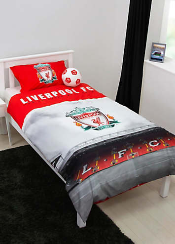 Liverpool FC Walk Alone Single Panel 100% Cotton Reversible Duvet Cover ...