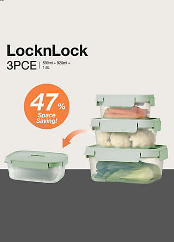 LocknLock Nestnlock Sage 3 Piece Food Storage Set | Freemans