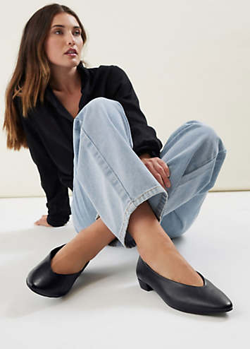 Long Tall Sally Pointed Court Block Heel Shoes In Standard Fit | Freemans