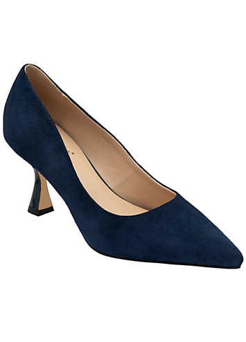Lotus Lilian Navy Suede Court Shoes | Freemans