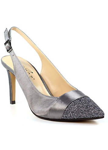 Lunar Rowena Dark Grey Slingback Court Shoes | Freemans