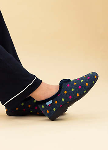 Lunar Studio Navy Full Slippers | Freemans