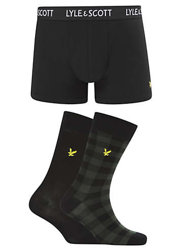 Lyle & Scott Men’s Greg 3 Pack Underwear & Socks Gift Set | Freemans