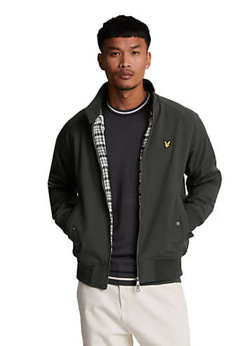 Lyle & Scott Mens Mid Grey Harrington Soft Shell Jacket | Freemans