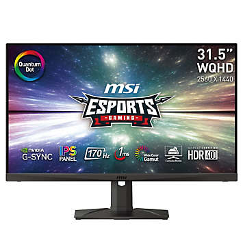 MSI MAG321QR-QD 32 inch, Quad HD, 170Hz, IPS, Quantum Dot, HDR 400, G ...