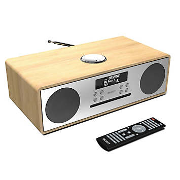 Majority Oakington OAK Music System CD Player, Dab Radio, Bluetooth ...